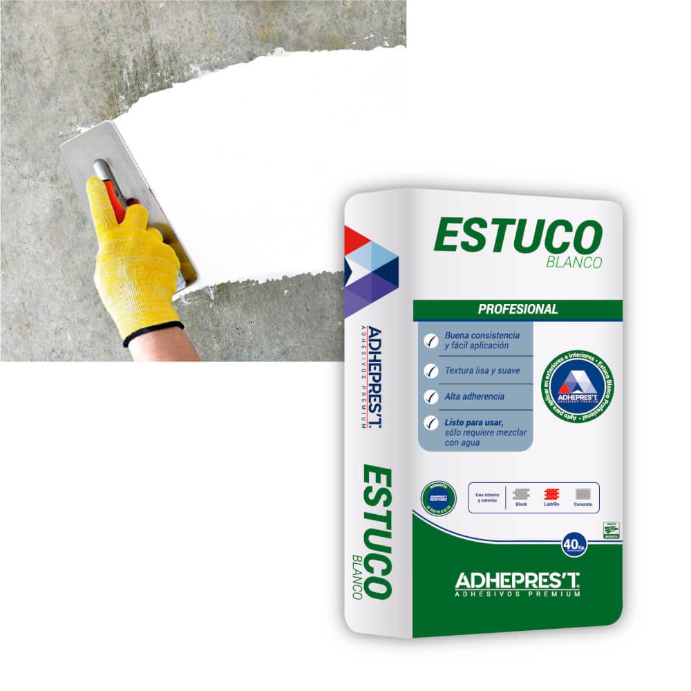Estuco Blanco Profesional | Adhepres't - Adhesivos Premium®